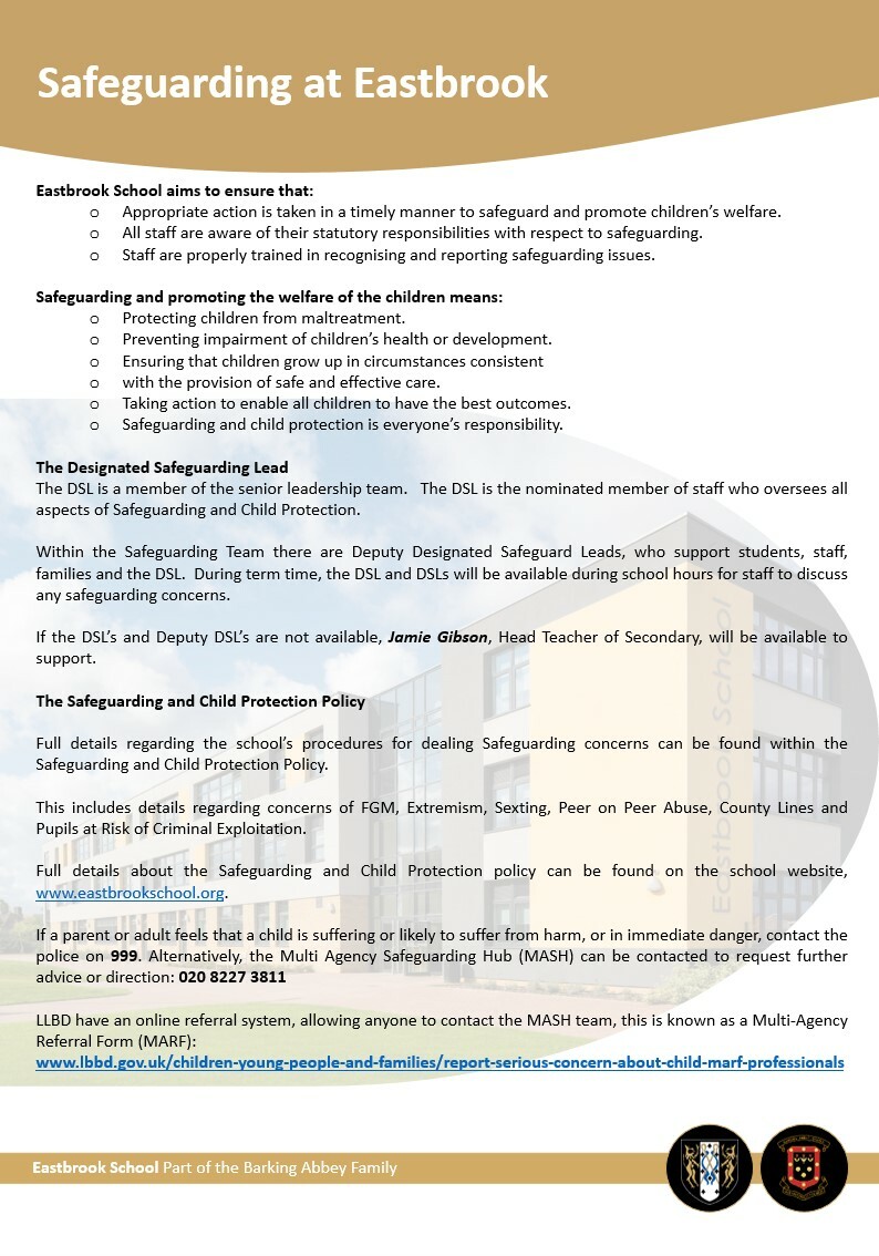 Secondary New Starter Information - Eastbrook School